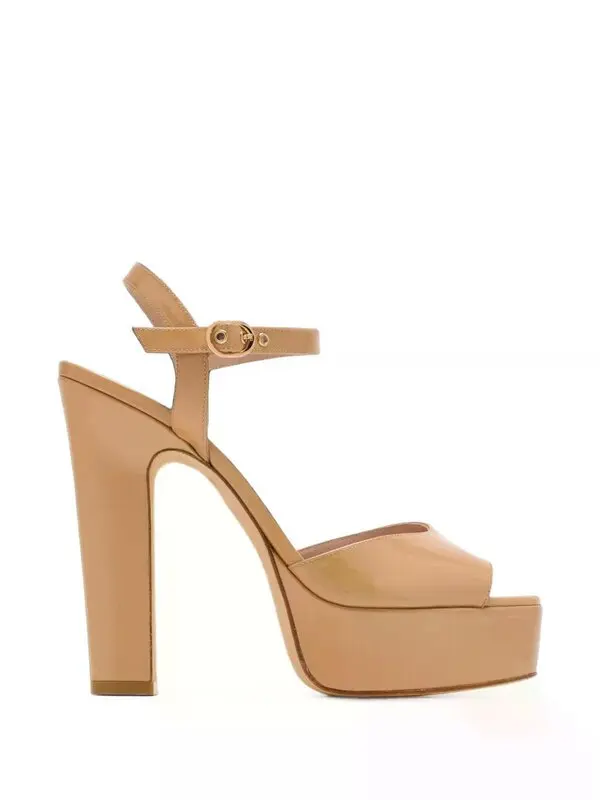 STUART WEITZMAN Reade Patent-leather Platform Sandals