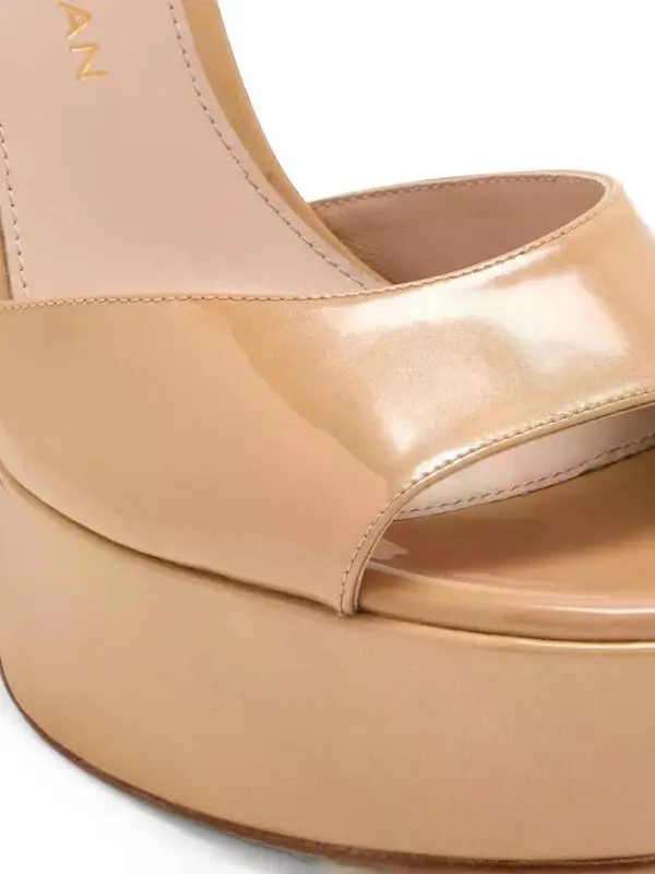 STUART WEITZMAN Reade Patent-leather Platform Sandals