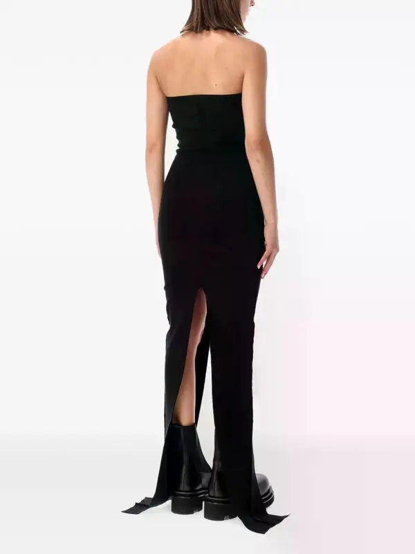 Rick Owens Strapless Slit-detail Dress - Black