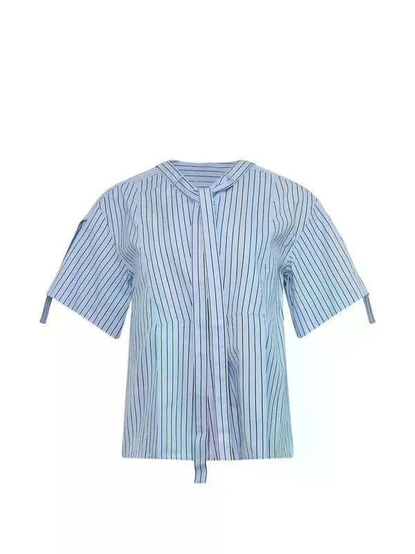 3.1 Phillip Lim Striped Tie-neck Top - Blue