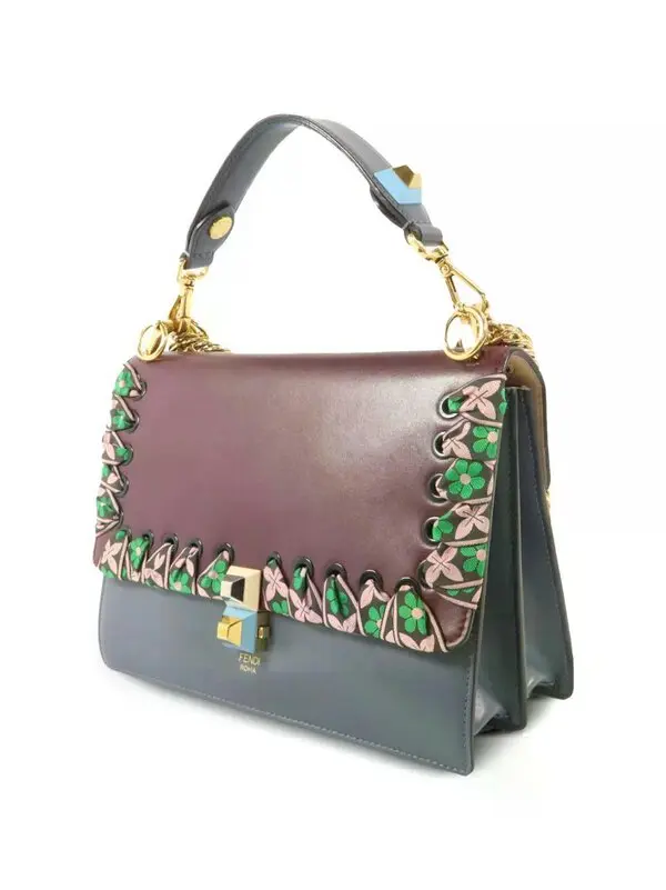 Fendi Kan I Leather Shoulder Bag