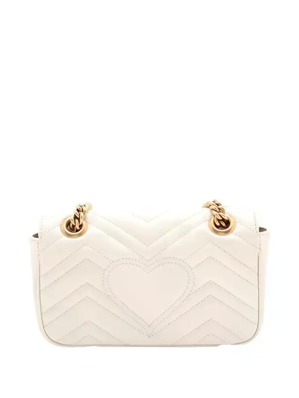 Gucci 2016-2026 Small Gg Marmont Matelasse Leather Shoulder Bag - White