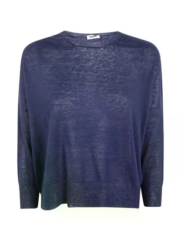 BASE MILANO Fine-knit Drop-shoulder Sweater