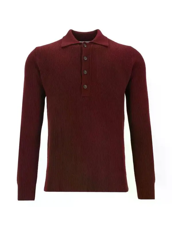 Al Duca D'aosta Ribbed-knit Polo Shirt