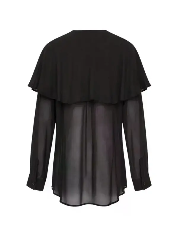 Comme Des Garçons Cape-panel Sheer Blouse