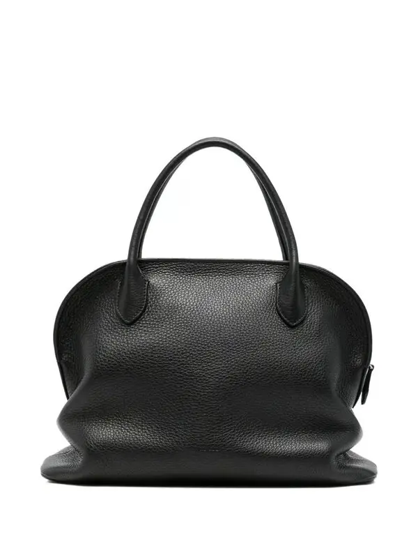 THE ROW Agnes 12 Leather Tote Bag - Black
