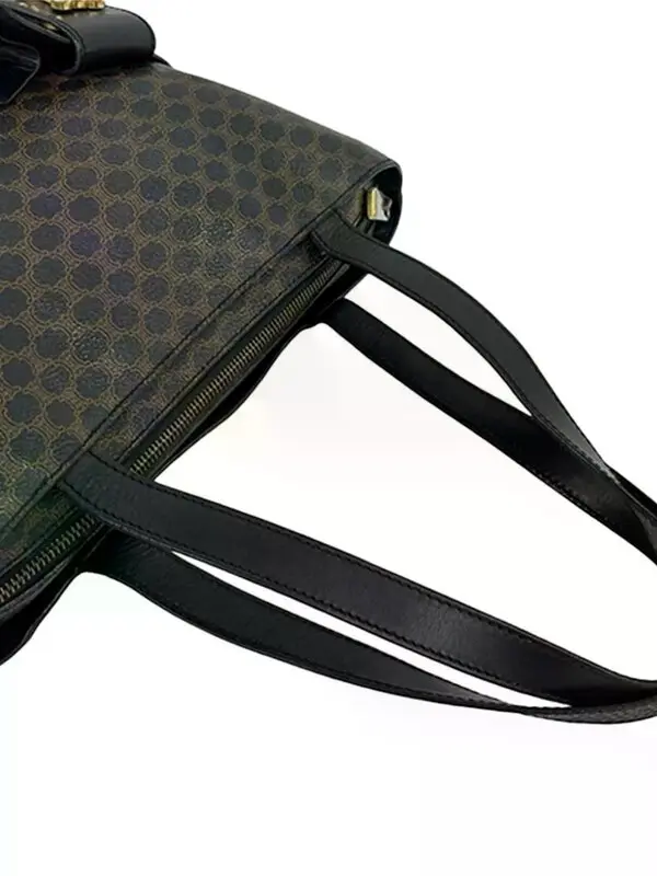 Celine 1997 Macadam Coated Canvas Tote Bag - Brown