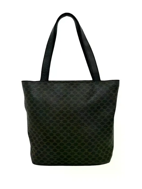 Celine 1997 Macadam Coated Canvas Tote Bag - Brown