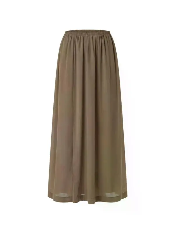 THE FRANKIE SHOP Elie Elasticated Gathered Maxi Skirt - Green