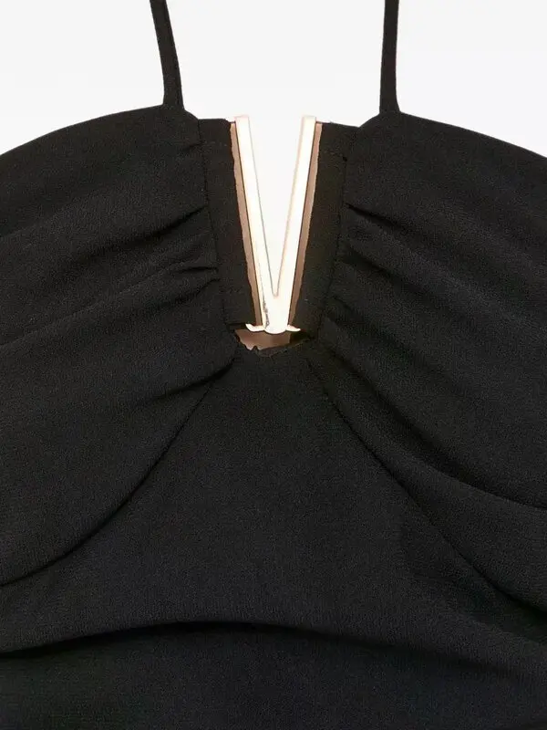 MORGAN X Iris Mittenaere Ruched Halterneck Mini Dress