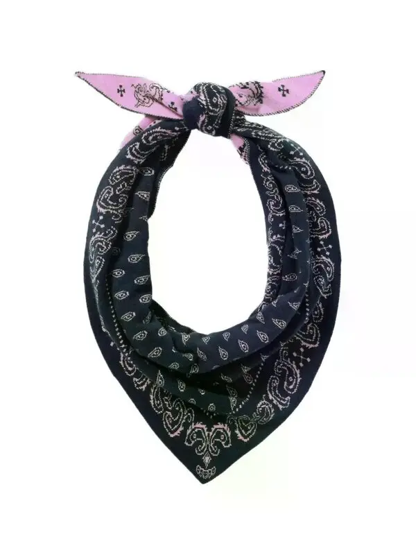 Guest In Residence The Wild Rag Paisley-print Reversible Bandana Scarf - Pink