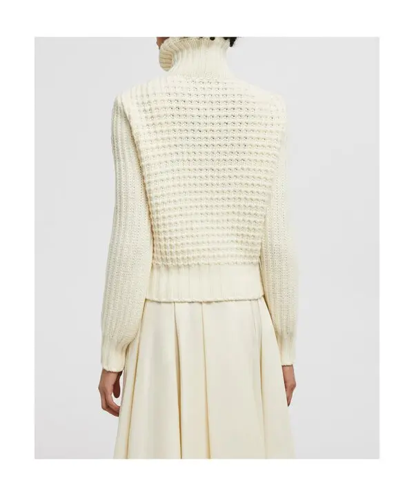 Moncler Zip-up Padded Knit Cardigan