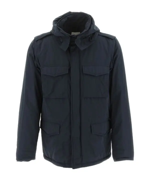 Aspesi Flap-pocketed Hooded Military Jacket - Black