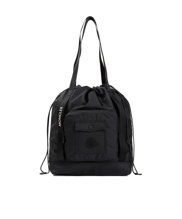 Moncler Logo Patch Zip-up Shoulder Bag