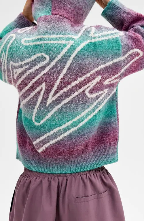 IETS FRANS Spacedye Stripe Zip Cardigan