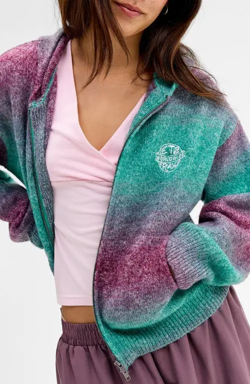IETS FRANS Spacedye Stripe Zip Cardigan