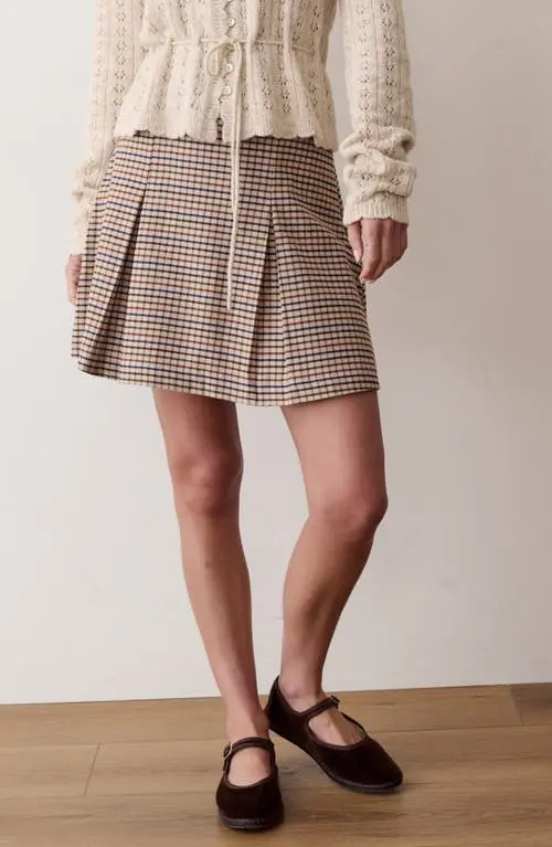 Marine Layer Lola Pleated Moleskin Miniskirt
