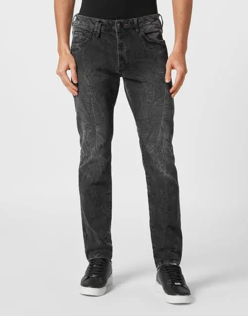 Philipp Plein Jeans Straight Cut Skull