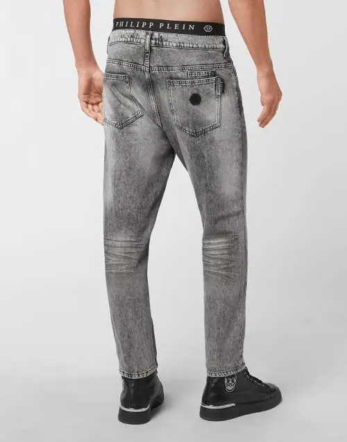 Philipp Plein Jeans Carrot Fit Iconic Plein - Graypowder