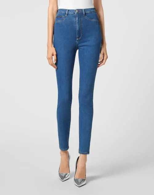 Philipp Plein Denim Super High Waist Jegging Iconic Plein - Quietmedium