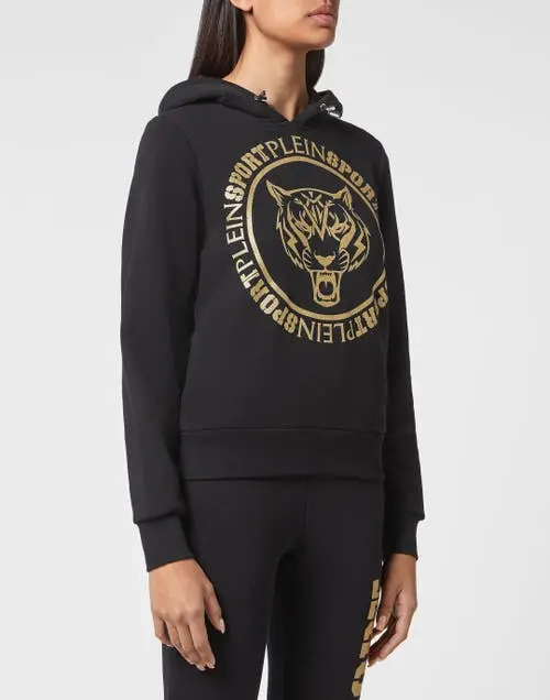 PLEIN SPORT Hooded Sweatshirt Tiger - Black