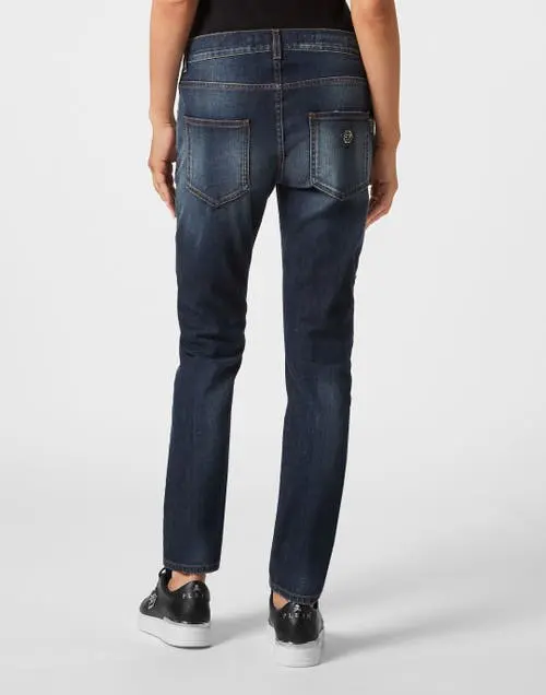 Philipp Plein Denim Trousers Ex Boyfriend Fit