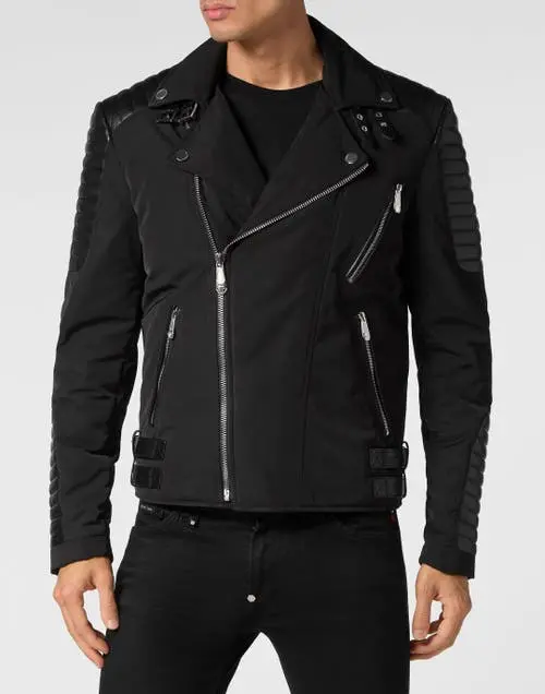 Philipp Plein Biker Jacket - Black