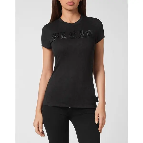 Philipp Plein T-shirt Round Neck Gothic Plein - Black