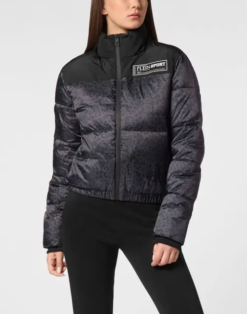 PLEIN SPORT Down Jacket Leopard