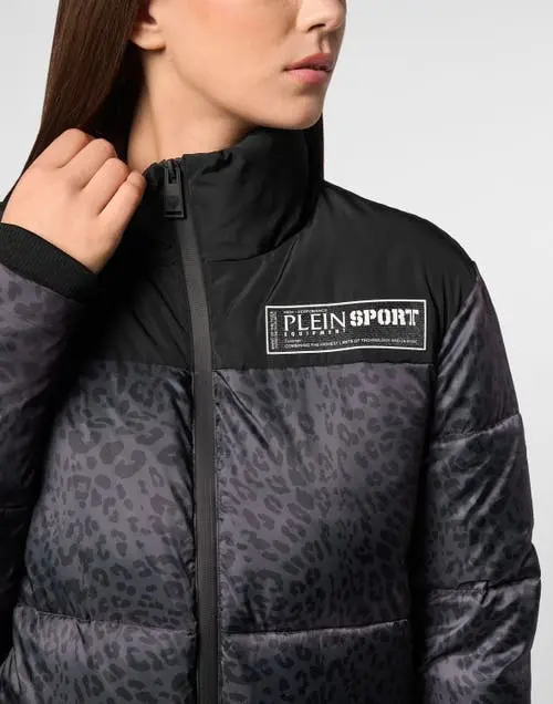 PLEIN SPORT Down Jacket Leopard