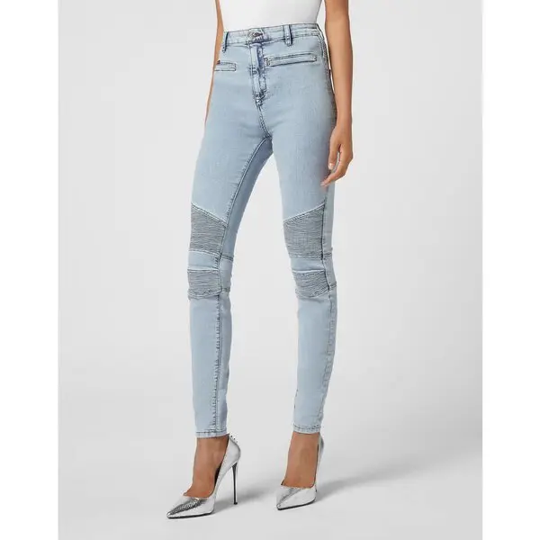 Philipp Plein Jeans Skinny Fit Iconic Plein - Icefrost
