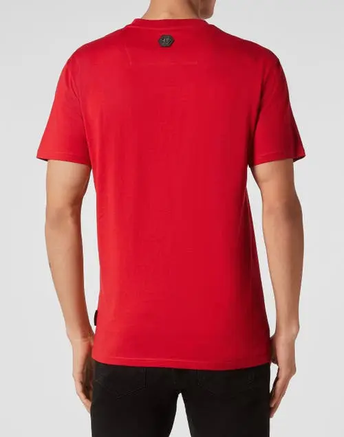 Philipp Plein T-shirt Round Neck Skull - Red