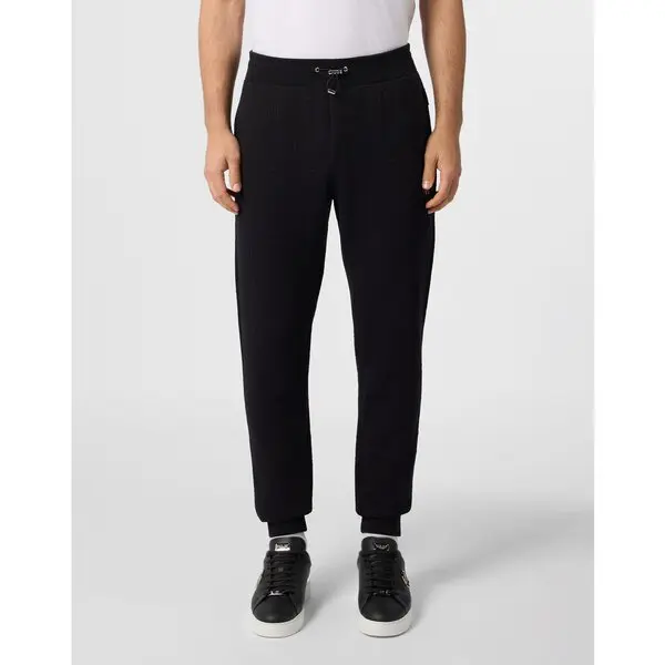 Philipp Plein Jogging Pants Jacquard Monogram - Black
