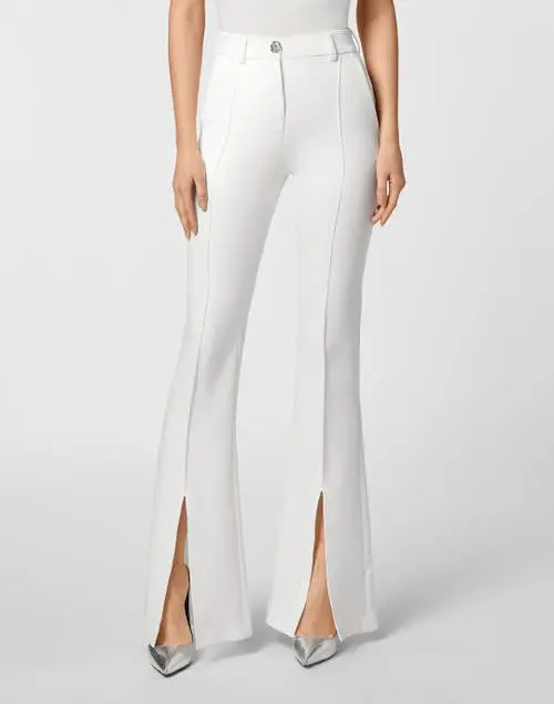 Philipp Plein Cady High Waist Trouser - White