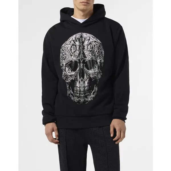 Philipp Plein Hoodie Sweatshirt Gothic Skull