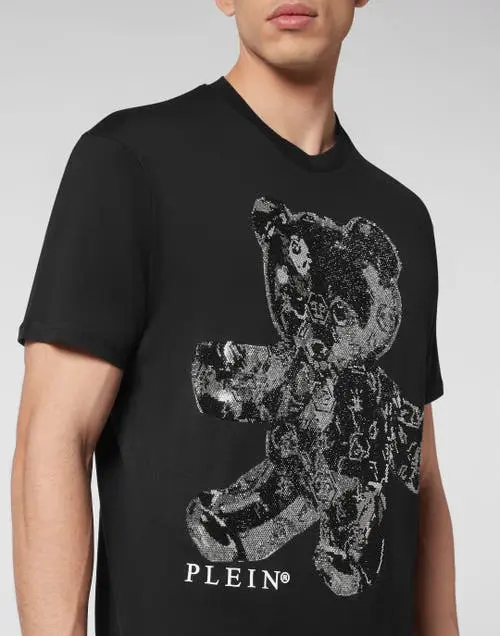 Philipp Plein T-shirt Round Neck Ss Teddy Glass