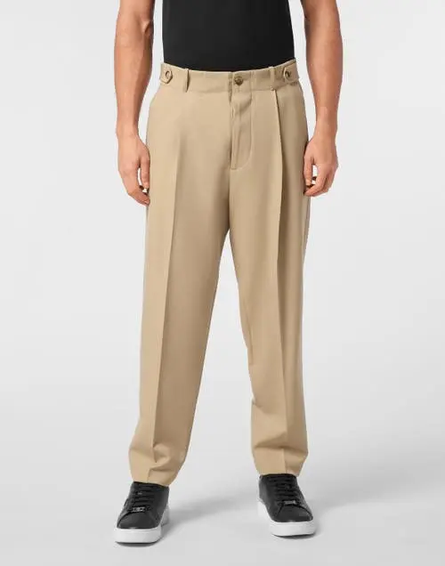 Philipp Plein Wool Trousers Chinos Classic Fit