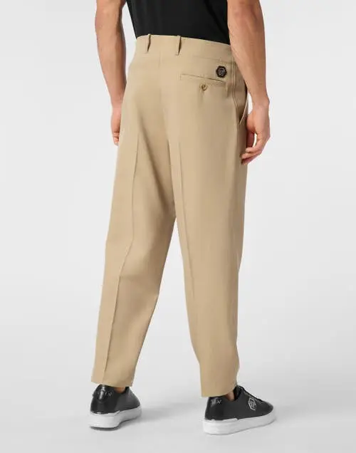 Philipp Plein Wool Trousers Chinos Classic Fit