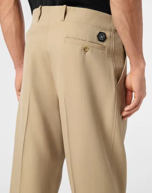 Philipp Plein Wool Trousers Chinos Classic Fit