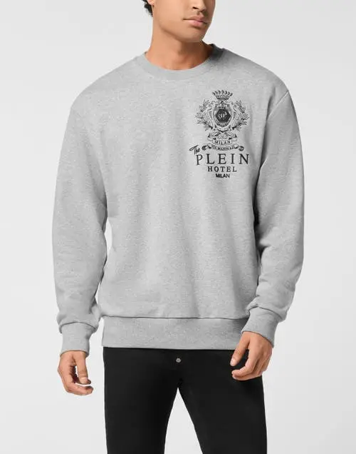 Philipp Plein Fleece Round Neck Sweatshirt Plein Hotel