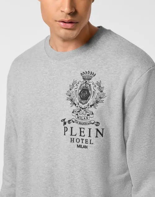 Philipp Plein Fleece Round Neck Sweatshirt Plein Hotel