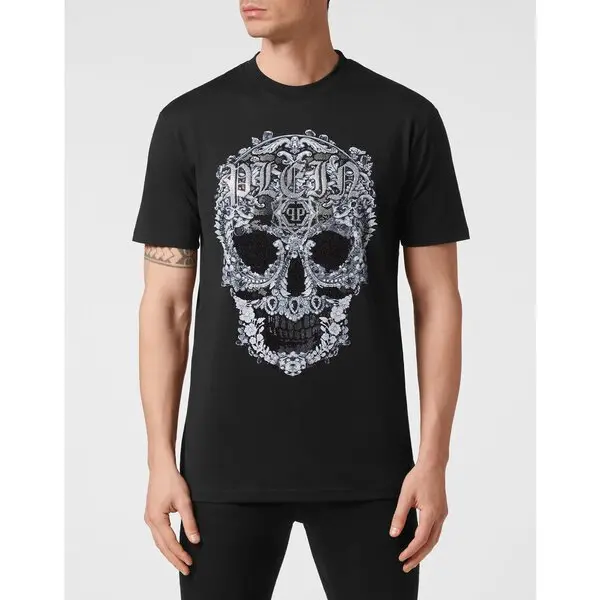 Philipp Plein T-shirt Round Neck Ss Baroque Skull