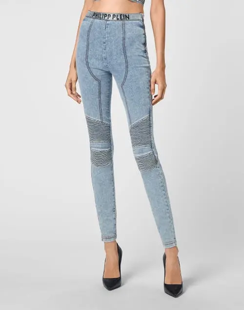 Philipp Plein Denim Super Stretch Leggins