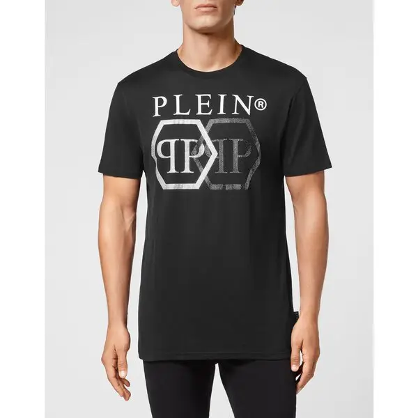 Philipp Plein T-shirt Round Neck Ss Stones Hexagon