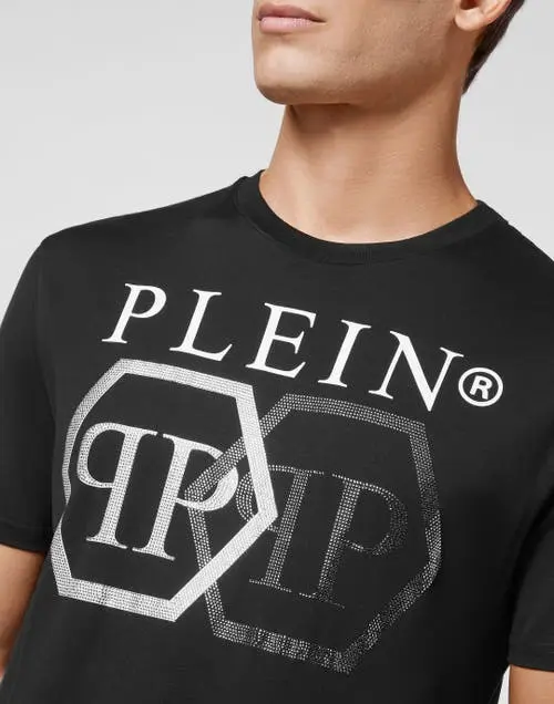 Philipp Plein T-shirt Round Neck Ss Stones Hexagon