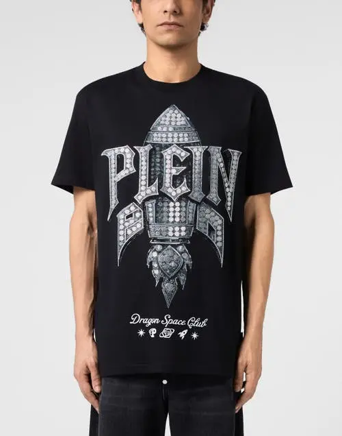 Philipp Plein Round Neck T-shirt Rocket Stones - Black