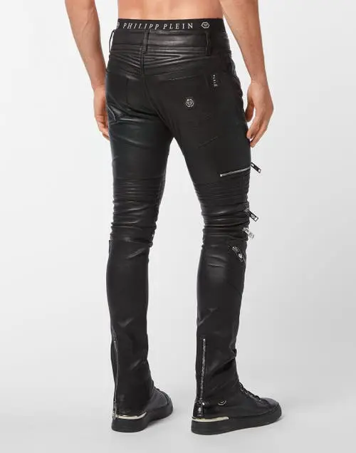 Philipp Plein Leather Trousers