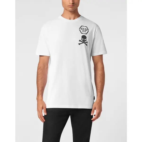Philipp Plein T-shirt V-neck Ss Skull&amp;bones - White