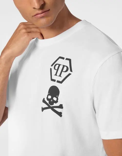 Philipp Plein T-shirt V-neck Ss Skull&amp;bones - White