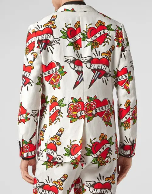Philipp Plein Linen Blazer Love
